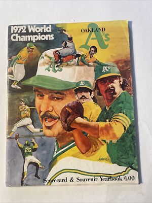 1972 world champion Oakland A’s scorecard and Yearbook | eBay
