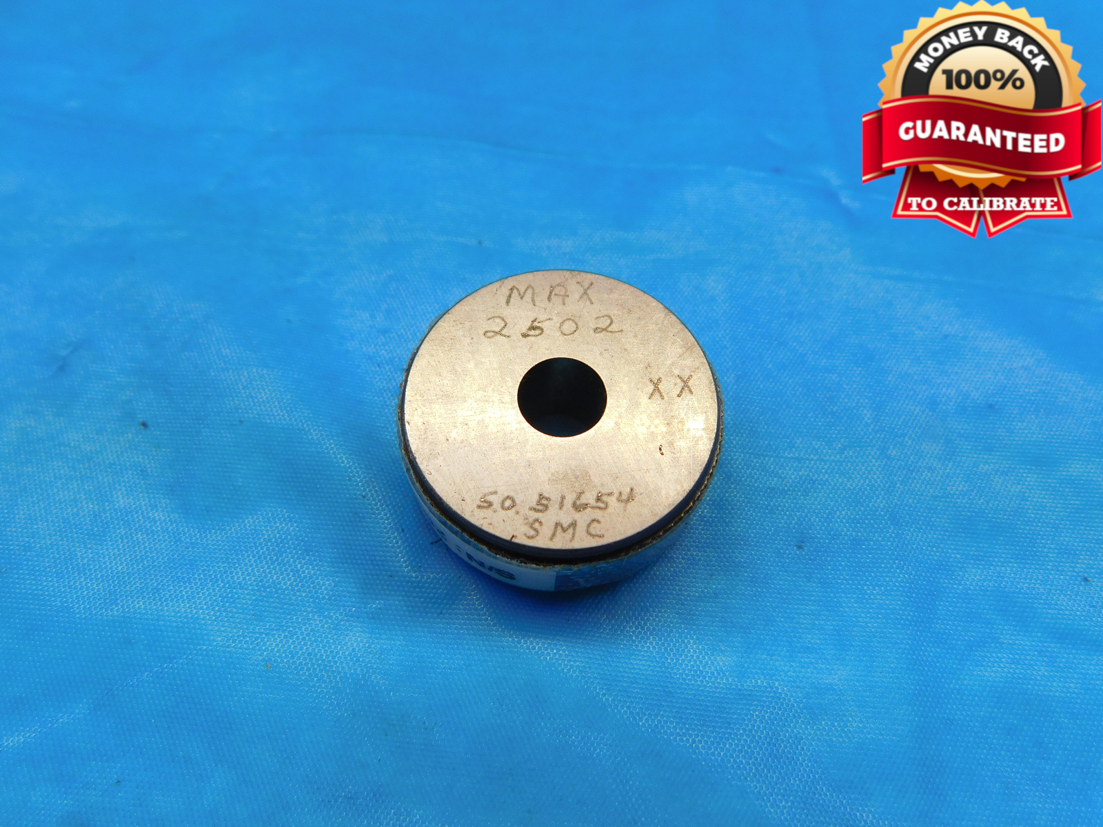 .2502 CLASS XX MASTER PLAIN BORE RING GAGE .2500 +.0002 OVERSIZE 1/4 6. ...