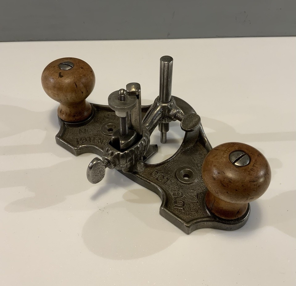 VINTAGE STANLEY No 71 ROUTER PLANE WITH DEPTH STOP & 3/8” CUTTER WITH ...