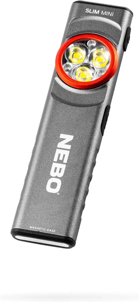 NEBO SLIM Mini Rechargeable Pocket Light | 250 Lumens, 2 Light Modes ...