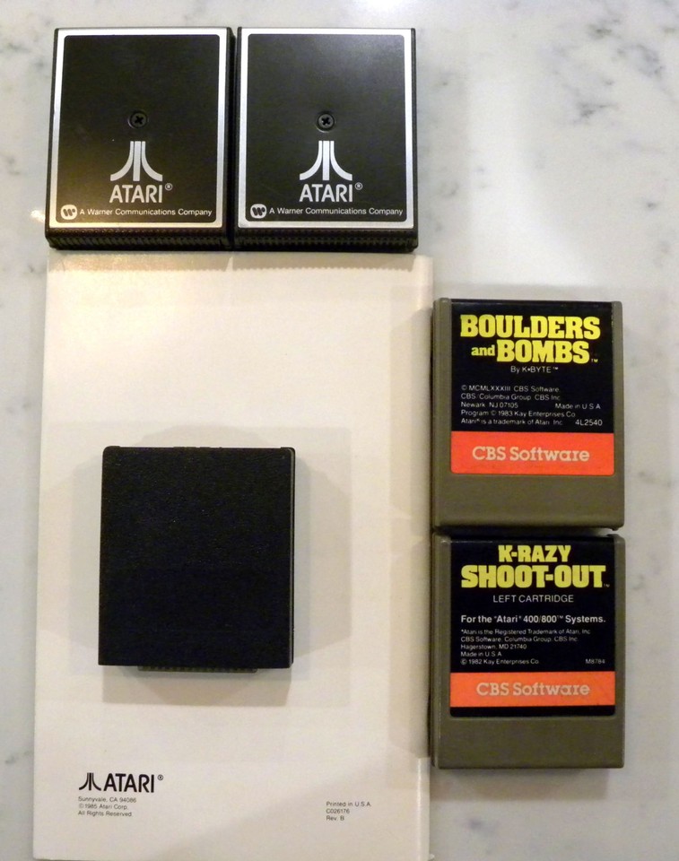 ATARI Cartridge Lot Boulders Bombs K-Ray Shoot-Out AtariGraphics 800 ...