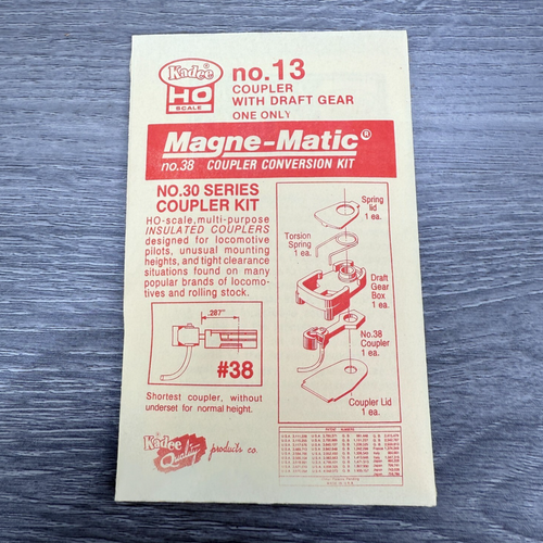 HO Scale Kadee 13 Magne-Matic #38 Coupler Conversion Kit w/ Draft Gear ...