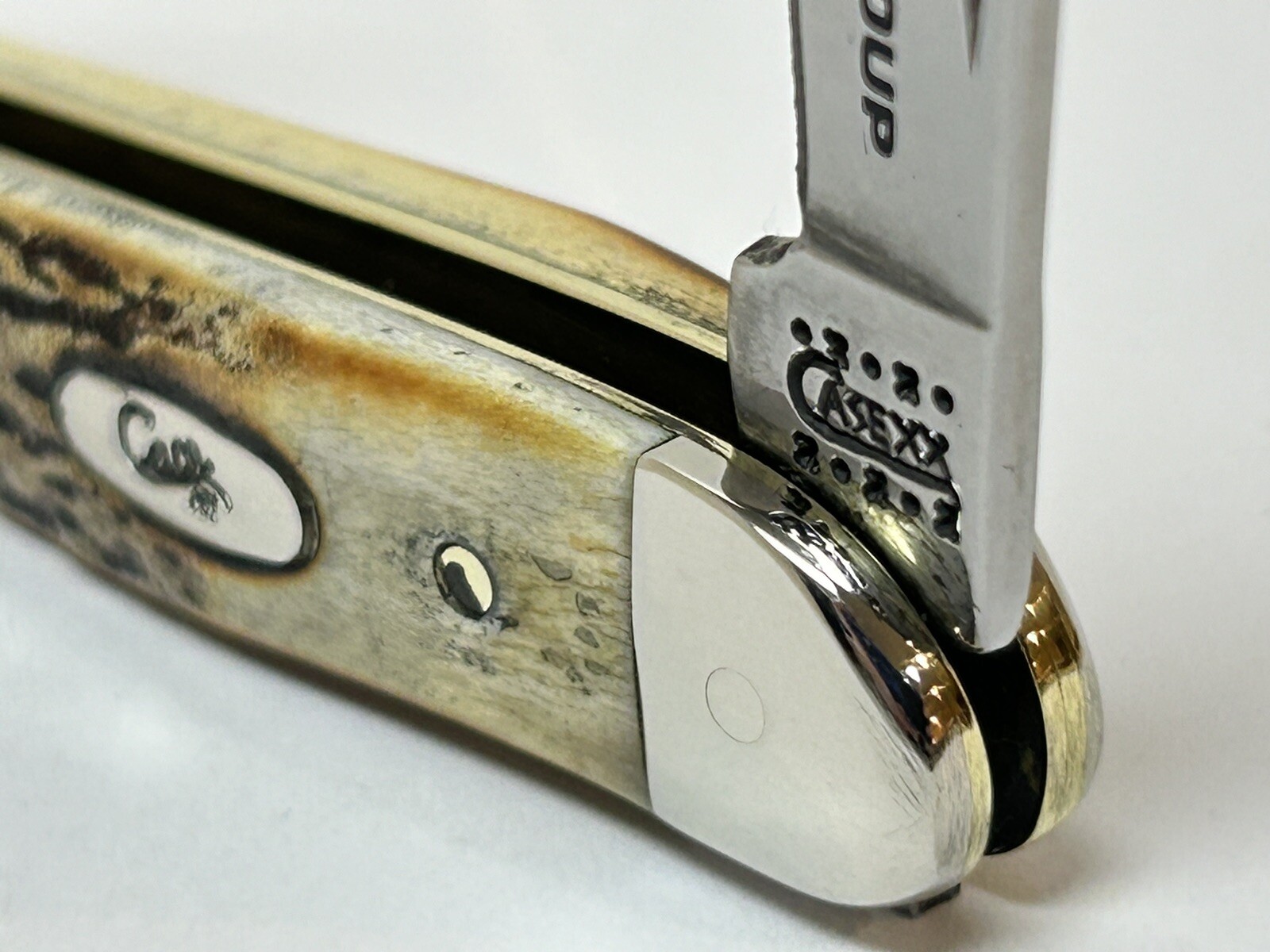CASE XX GENUINE STAG MINI COPPERHEAD POCKET KNIFE ROGERS GROUP 52109X ...