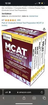 THE PRINCETON REVIEW: MCAT SUBJECT REVIEW COMPLETE 7 BOOK SET 2ND/3RD ...
