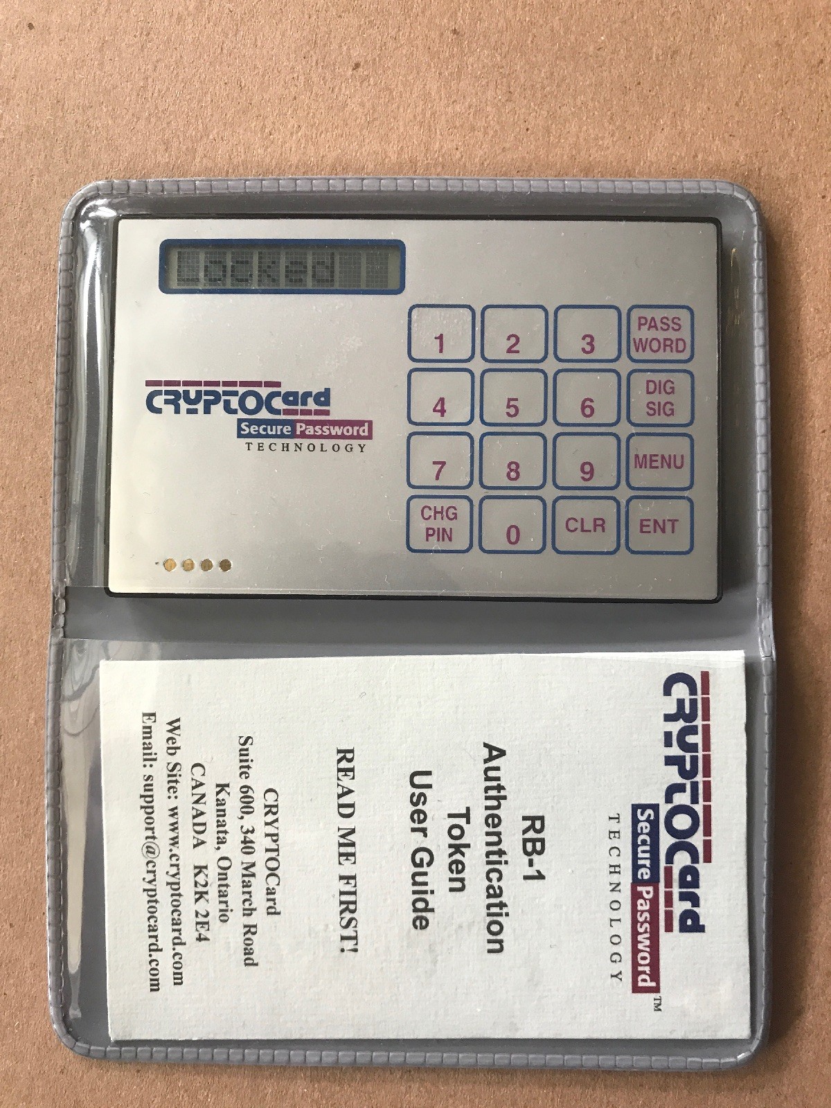 CRYPTOCard RB-1 Authentication Token Password Pin Pad. Locked. | eBay