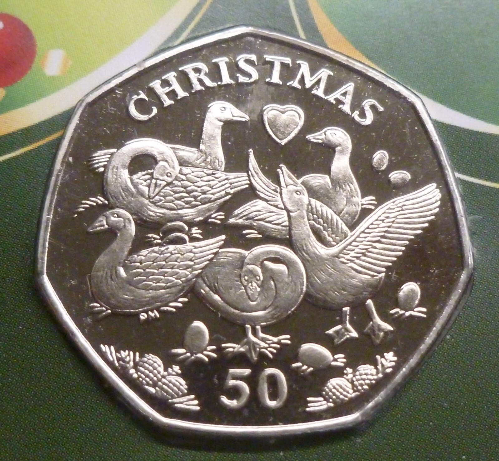 Isle of Man Christmas Small Size IOM 50p coins in Cards 1997-2014 See ...