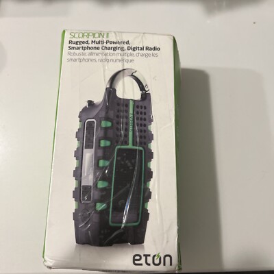 Eton Scorpion II Rugged Weather Radio & Flashlight w/ Hand Turbine ...