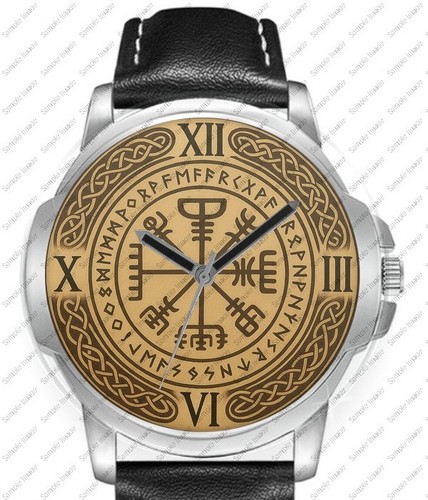 Viking Warriors Runic Unique #2 Art Leather Strap Wrist Watch | eBay