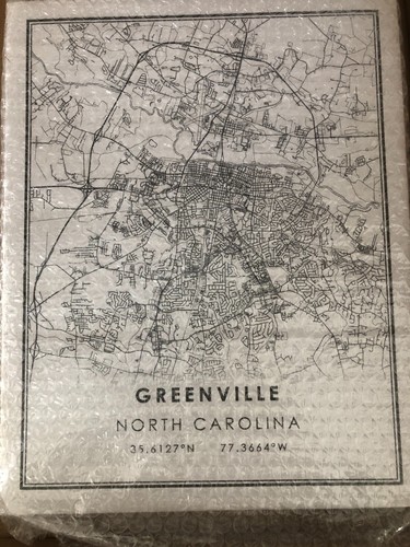 NEW - Greenville 'NORTH' Carolina city map - Wall Hanging Decor | eBay