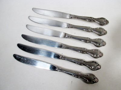 Vtg Lyon International Queens Fancy Satin Stainless 6 Dinner Knives | eBay