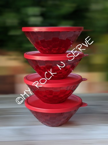 Tupperware Acrylic Ice Prisms Small Bowl Set Of 4 | eBay