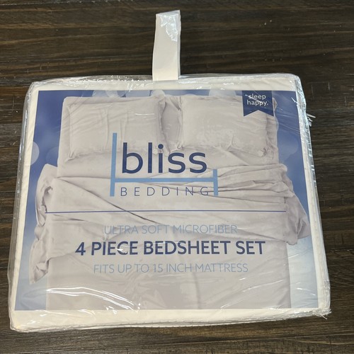 New Bliss Bedding 4 Piece Queen Bedsheet Set Ultra Soft Microfiber ...