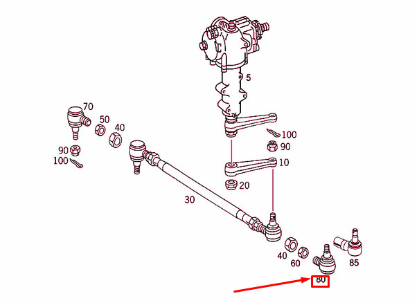 Mercedes-Benz G W463 Steering Linkage Ball Joint A0024601948 OEM for ...
