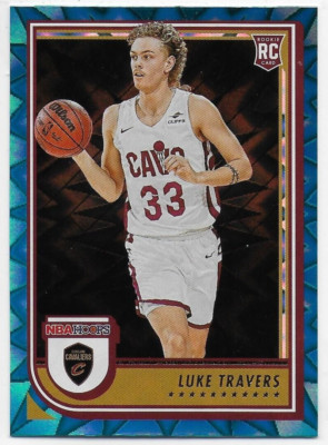 2022-23 Hoops Teal Explosion #272 Luke Travers RC - Cleveland Cavaliers ...