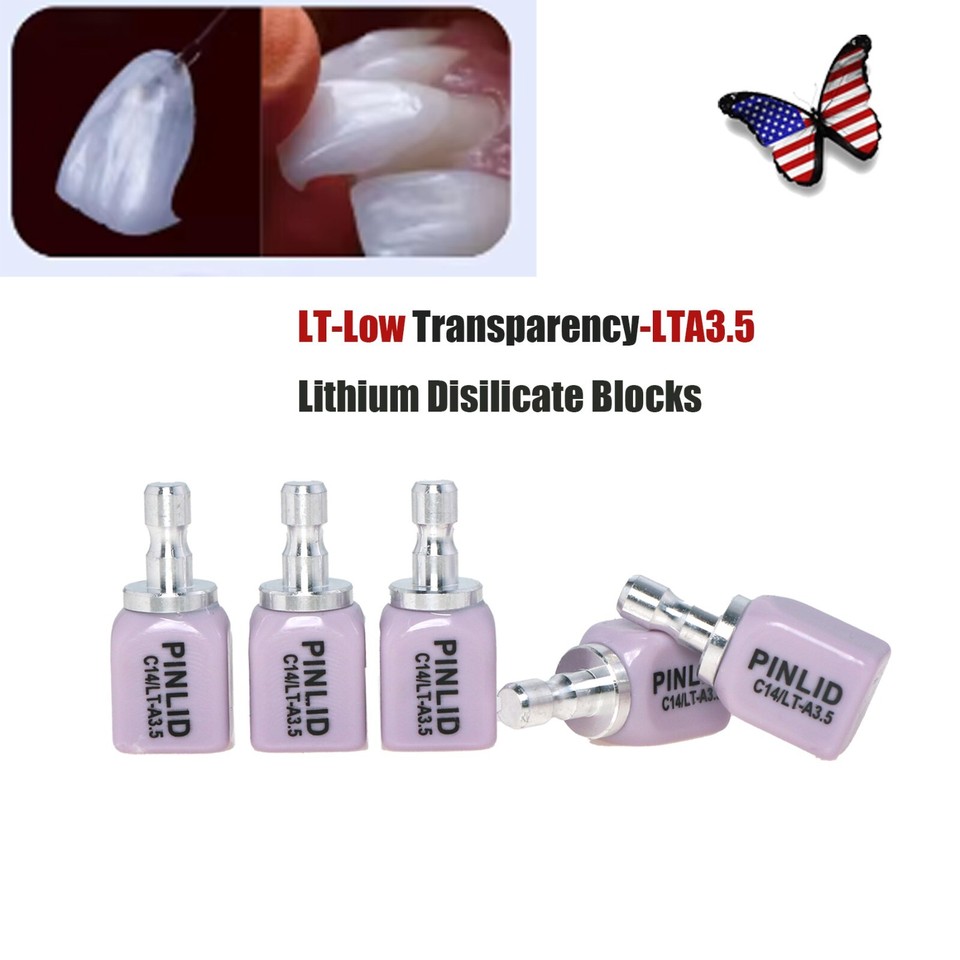 US C14 HT/LT Dental Emax Glass Ceramic Blocks Lithium Disilicate CAD ...