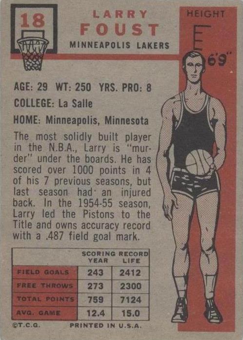 Las mejores ofertas en 1957-58 Topps - #18 Larry Foust | eBay