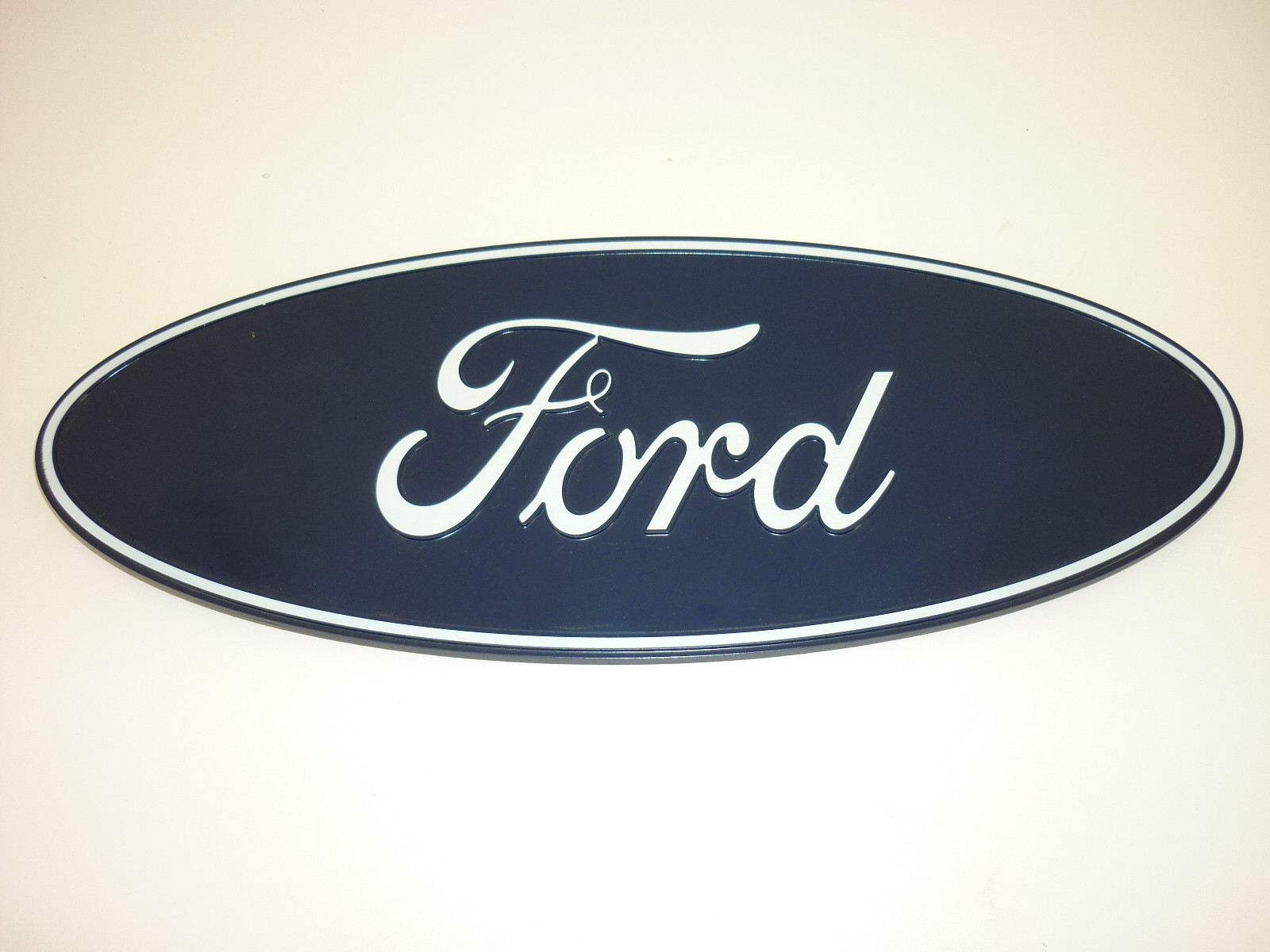 FORD BLUE OVAL EMBLEM SIGN BADGE 16" x 6-1/4" PLASTIC NEW | eBay