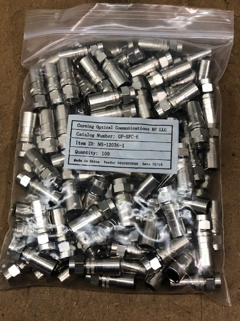 Corning Gilbert GF-SFC-6 RG 6 Compression Connector for sale online | eBay