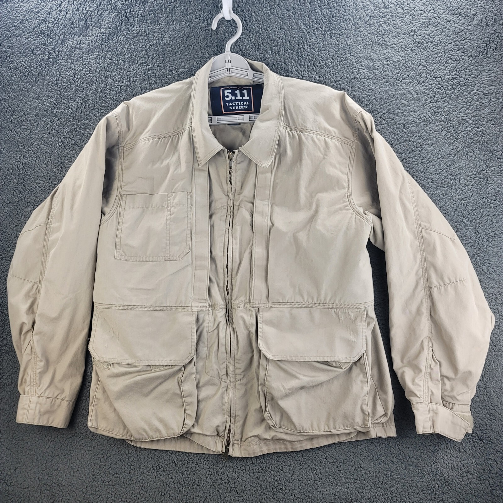 5 11 Tactical Cargo Jacket Beige Mens Medium Field Ut… - Gem