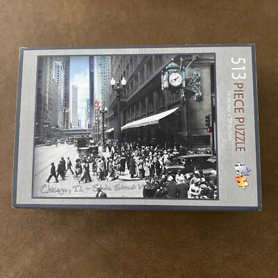 Jigsaw puzzle, Then and Now Chicago IL State Street View, sealed, 513 ...