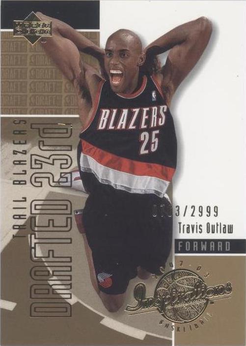 2002-03 Upper Deck Inspirations - 2003 Draft Travis Outlaw #178 /2999 ...