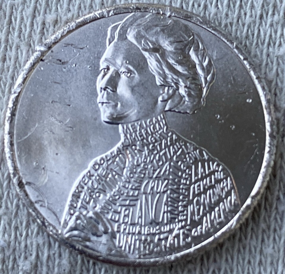 Rare Jovita Idar Quarter 2023 D mint Error Coin Reading "In Cod We ...