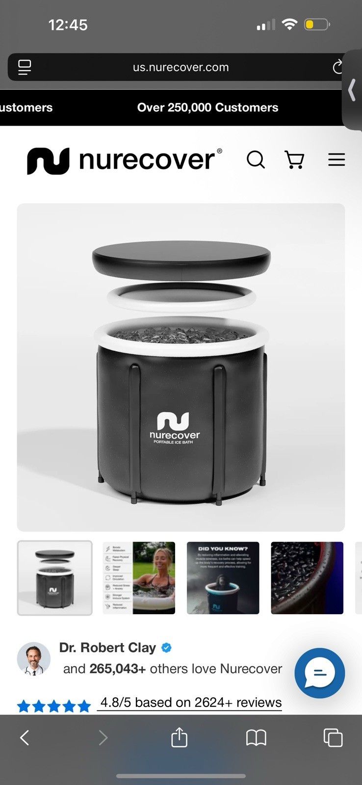 Brand New nurecover Pod® - Portable Ice Bath (Never Opened) | eBay