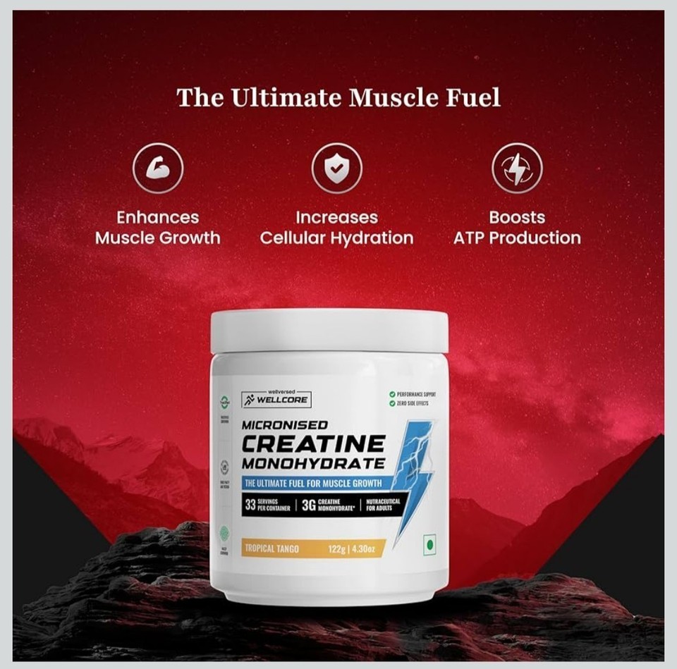 Wellcore Creatine (33 Servings, Tropical Tango) + Okami Shilajit Resin ...