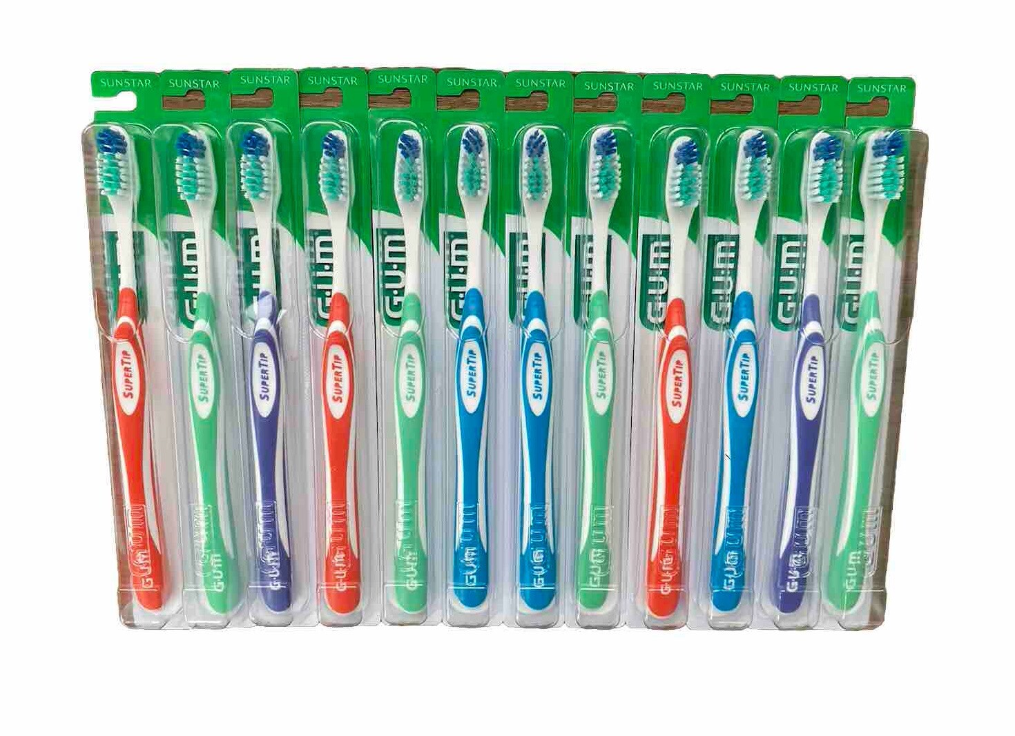 12 Pack Sunstar GUM 461 SuperTip Soft Compact Toothbrushes With Tongue ...