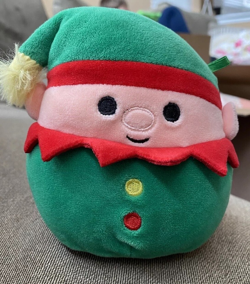 Squishmallow Elliot Elf 2019 Christmas Plush 5” Stuffed Small Kelly Toy ...