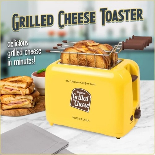 Nostalgia GCT2 Deluxe Grilled Cheese Sandwich Toaster with Extra Wide Slots, | eBay