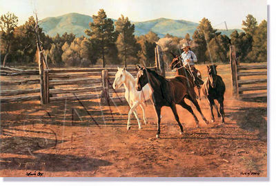 "JINGLING HORSES" LIMITED EDITION PRINT BY TIM COX **NEW & NEVER FRAMED ...