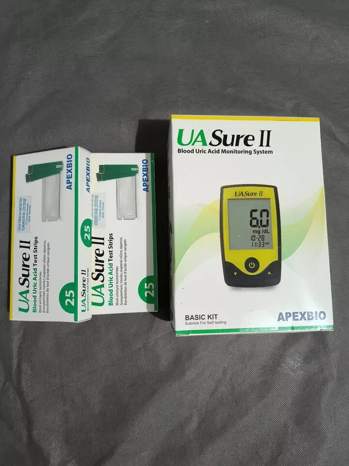 UASure II Uric Acid Meter Test Kit Uric Acid Gout (Tool & Test Strips ...
