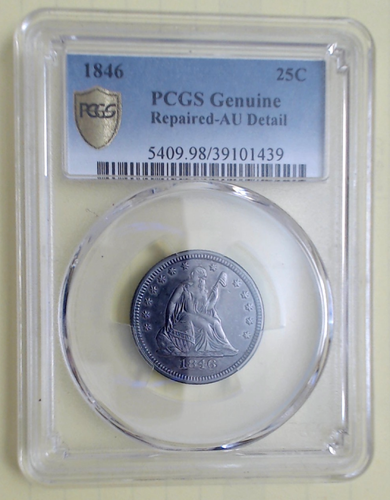 1846 PCGS AU $1,100 PCGS Price Guide 🔴 Pop 127 ALL Grades! Seated ...