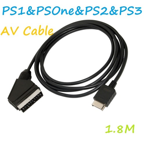 Scart AV Audio TV Cable Lead for use with Playstation Consoles PS1 PS2 ...