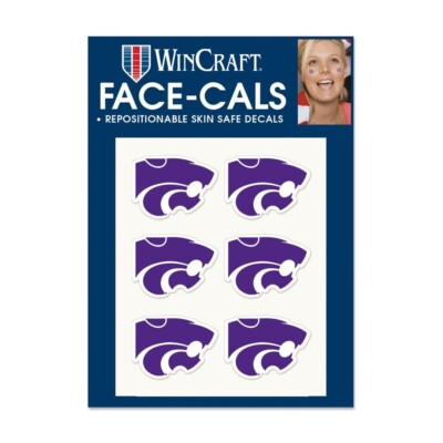 Kansas State Wildcats 6 Pack Tattoos Face Cals Fan Decal USA SHIPPING ...