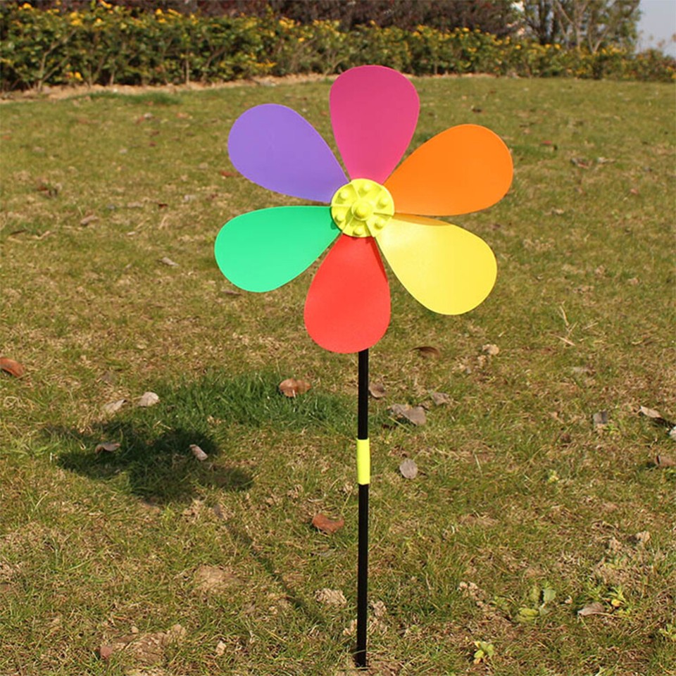4pcs Garden pinwheels Ornament Colorful Windmill Waterproof Pinwheel ...