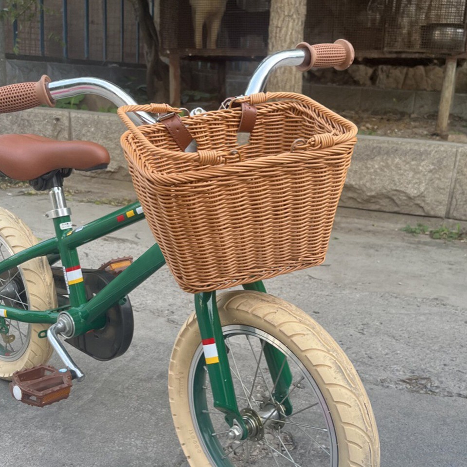 Cute Square Bicycle Basket Waterproof Bicycle Storage Basket for Daily ...