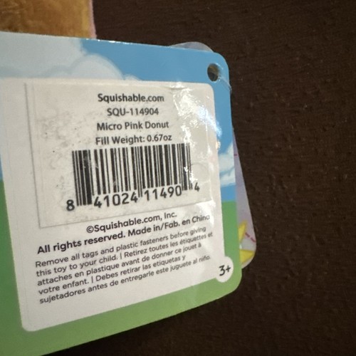 Squishable Pink Frosted Donut Sprinkles Stuffed Plush KEYCHAIN | eBay