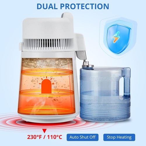 6L Distilled Water Maker 750W Durable Stainless Steel Interior Water ...