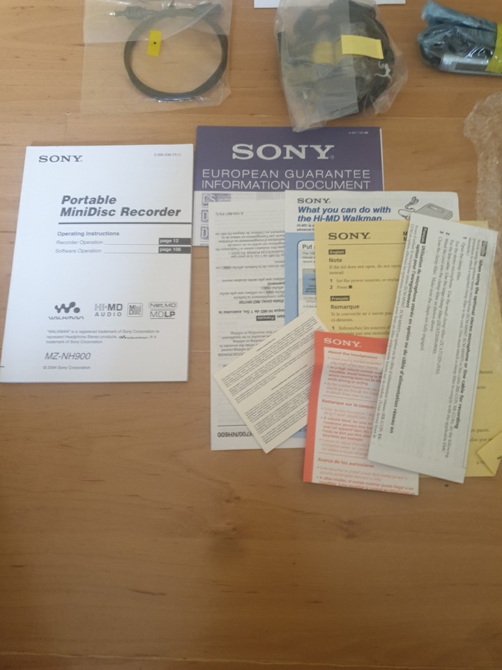 Sony Walkman MZ-NH900 Portable Minidisc Recorder Brand New Rare | eBay UK