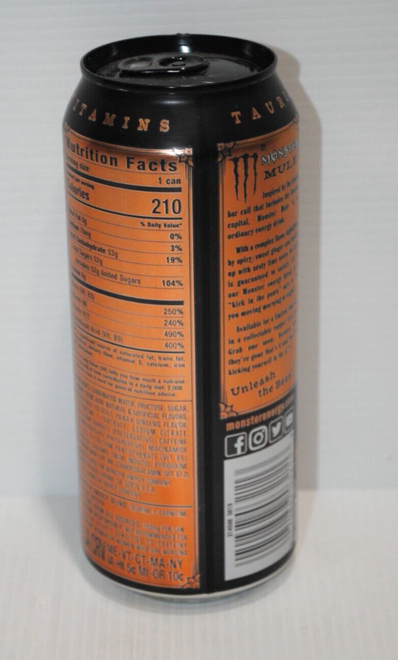 monster energy drink mule ginger brew full collectors can | eBay
