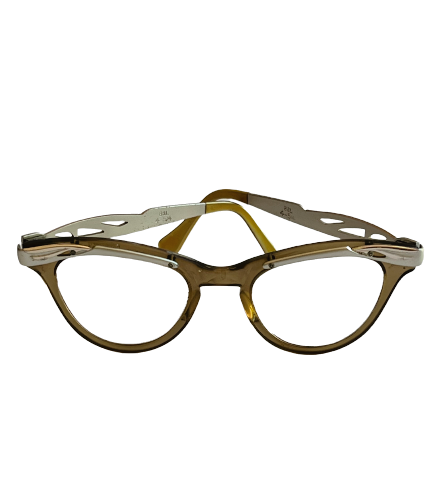 Cat Eye Horn Rimmed 4-5 1/4 Bausch & Lomb Frames Glasses 1960s Vintage ...