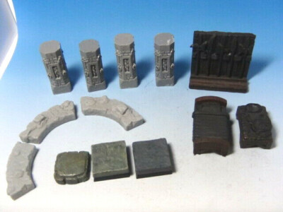 Resin Dungeon Decor Mixed Lot 28mm Columns Weapon Rack + Warhammer ...