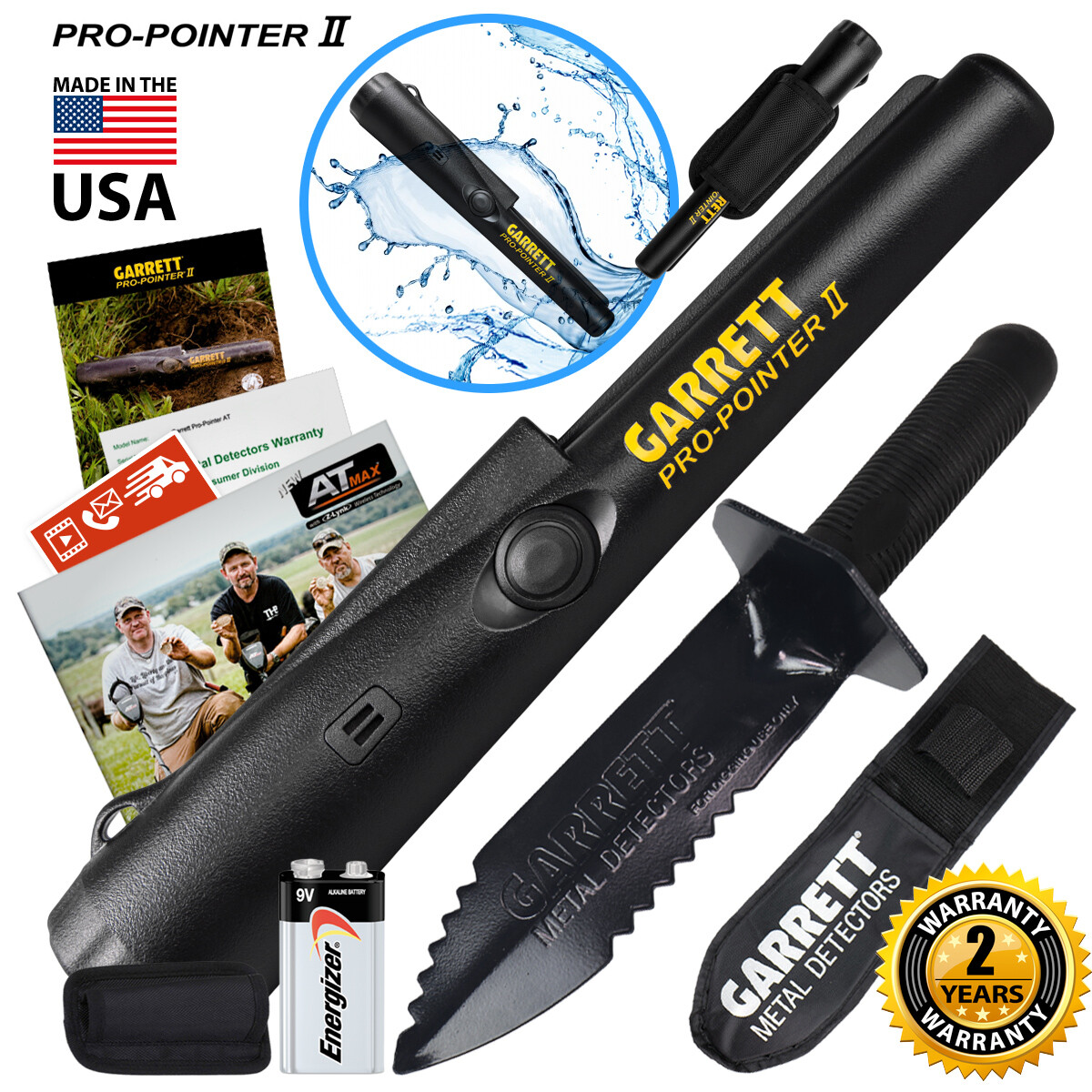 Garrett Pro-Pointer II Metal Detector Pinpointer Probe and Edge Digger ...