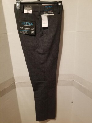 J FERRAR Slim Stretch Ultra Comfort Gray Plaid Dress Suit Pants Size ...