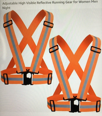 Safety Vest Strap 2-Pack PPE Reflective Orange NEW | eBay