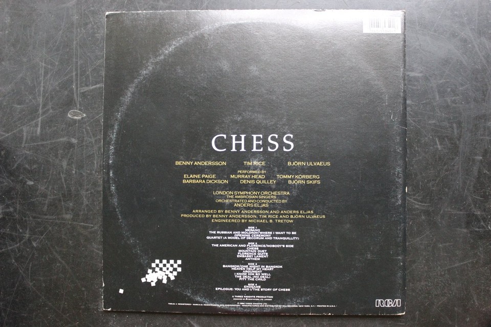 RCA CHESS Original Cast Recording 2xLP Vinyl Record 1984 | eBay
