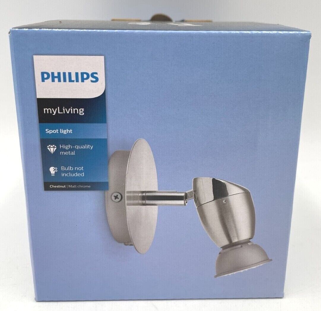 Philips MyLiving Spot Light GU10 1x50W matt chrome Wandlampe Neu | eBay