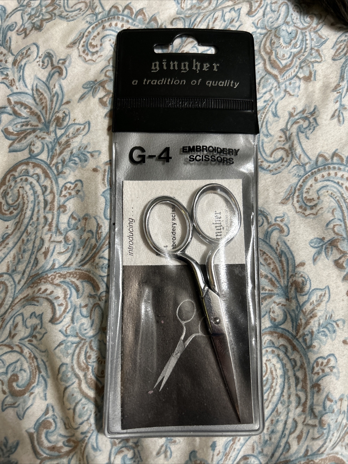 Gingher Embroidery Scissors 4" (220270-1101) New Sealed | eBay